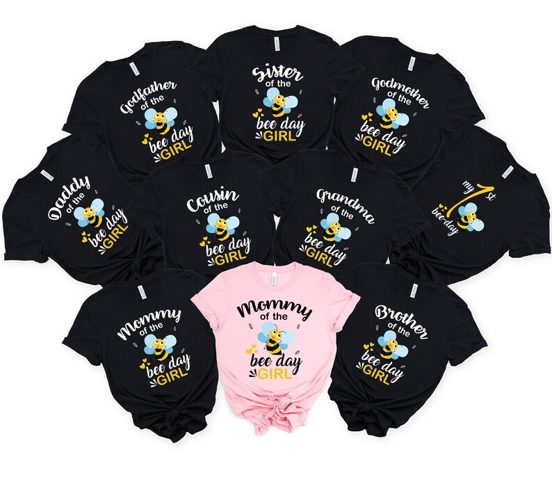 Custom Bee Girls First Birthday Shirt, 1st Birthday Girl Shirt, Family ...