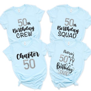 Custom 50th Birthday Squad Shirts: Personalized Birthday Tee - Etsy