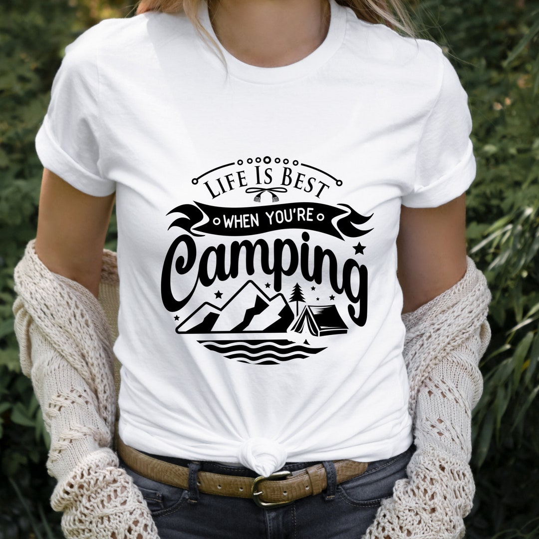 Camping T-shirt, Outdoors T-shirt, Hiking Shirt, Backpacking Camping ...