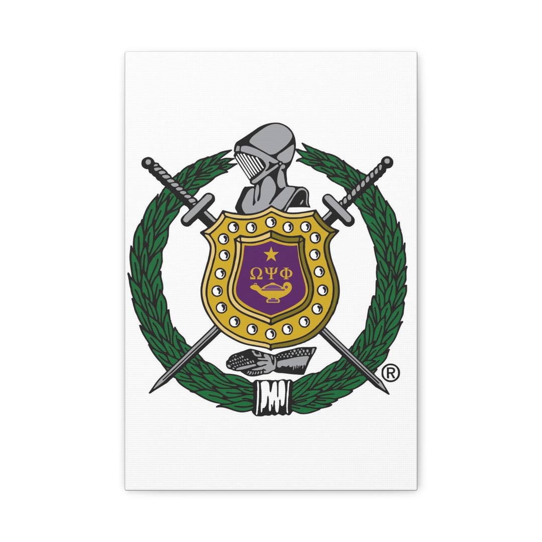 Purple & Gold Fraternity Coat of Arms Canvas | 1911 Greek Home Decor - Etsy