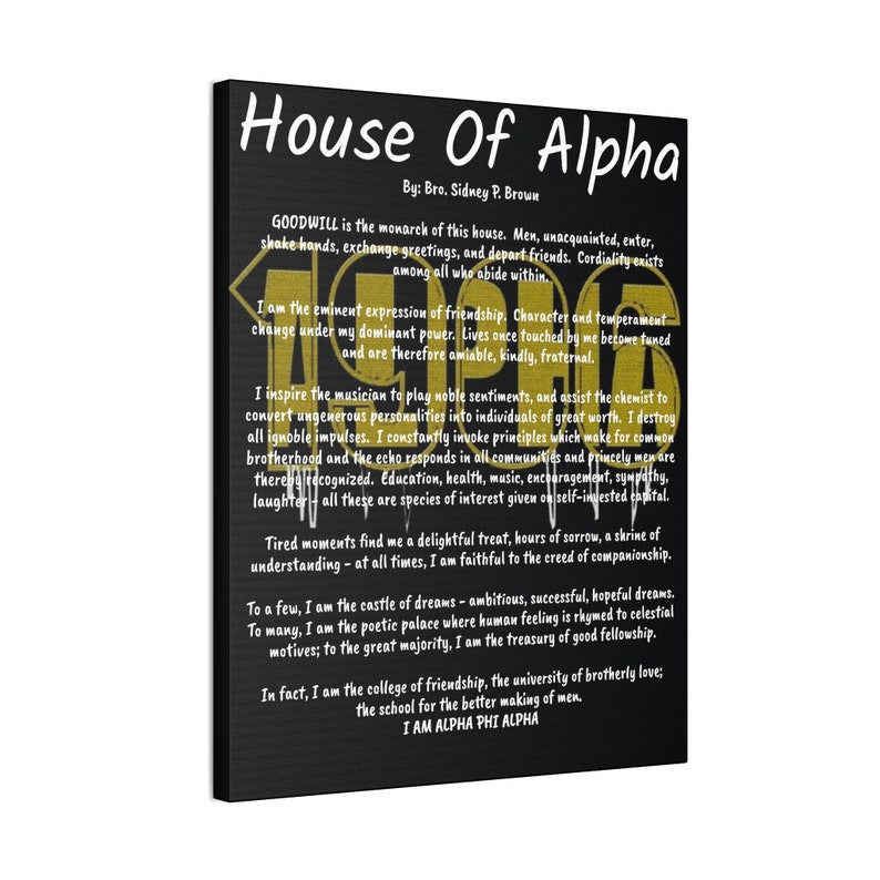 House of Alpha - Bro. Sidney P. Brown - Alpha Phi Alpha - Classic ...