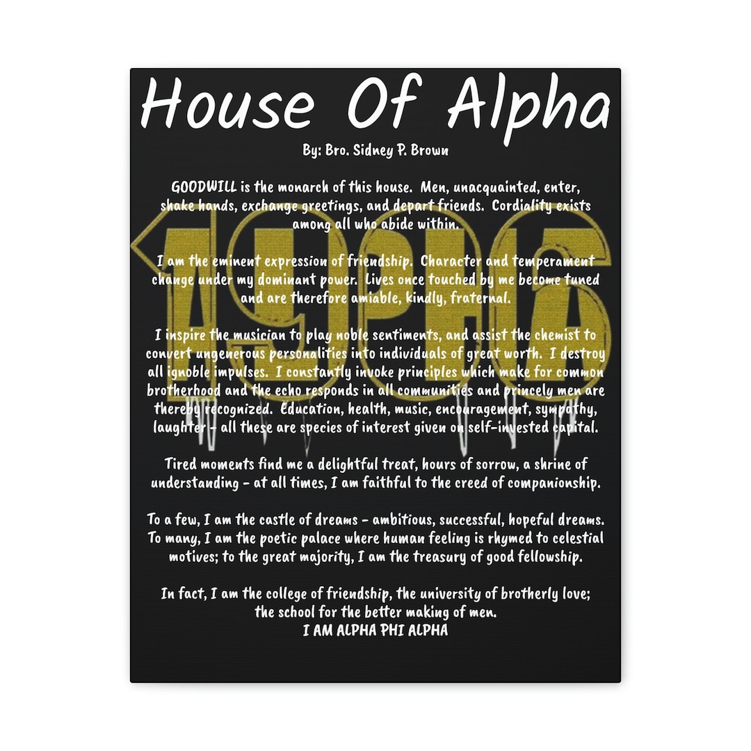 House of Alpha - Bro. Sidney P. Brown - Alpha Phi Alpha - Classic ...