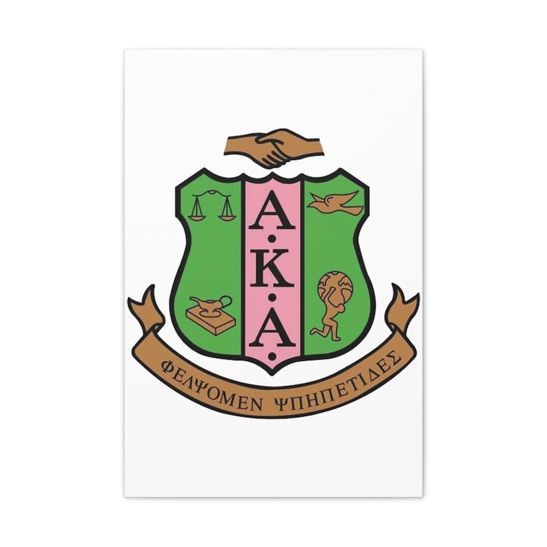 The Coat of Arms of Alpha Kappa Alpha Sorority, Inc. Classic Canvas - Etsy