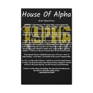 House of Alpha - Bro. Sidney P. Brown - Alpha Phi Alpha - Classic ...
