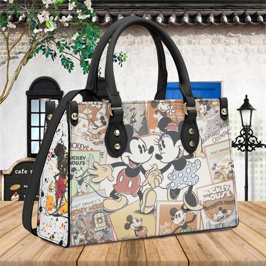 Custom Disney Mickey Mouse Leather Bagmickey Woman - Etsy