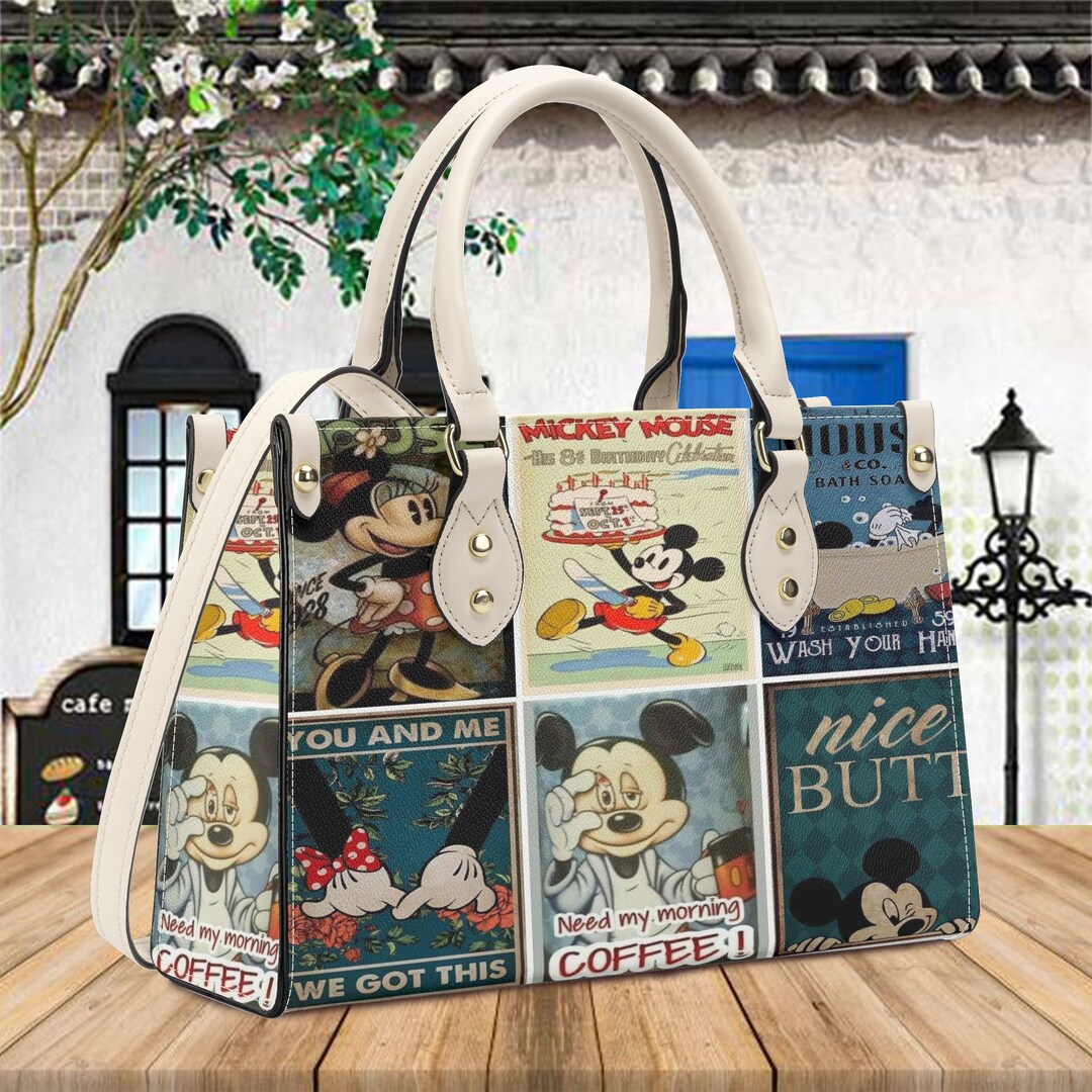 Custom Disney Mickey Mouse Leather Bagmickey Woman - Etsy