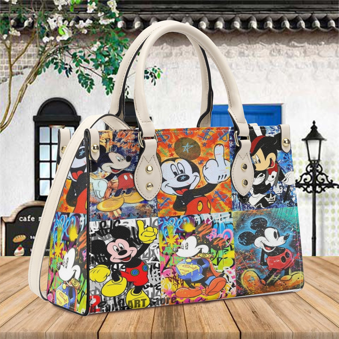 Custom Disney Mickey Mouse Leather Bagmickey Woman - Etsy