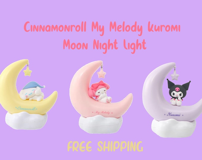 Kuromi Cinnamonroll My Melody Light Decoration Cute Gift Night Moon ...
