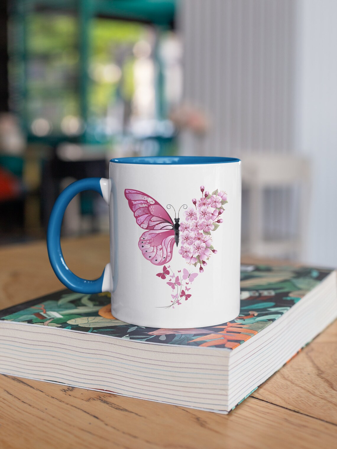 Monarch Butterfly, Large Coffee Mug, Hot Chocolate Mug, Butterfly Wings ...