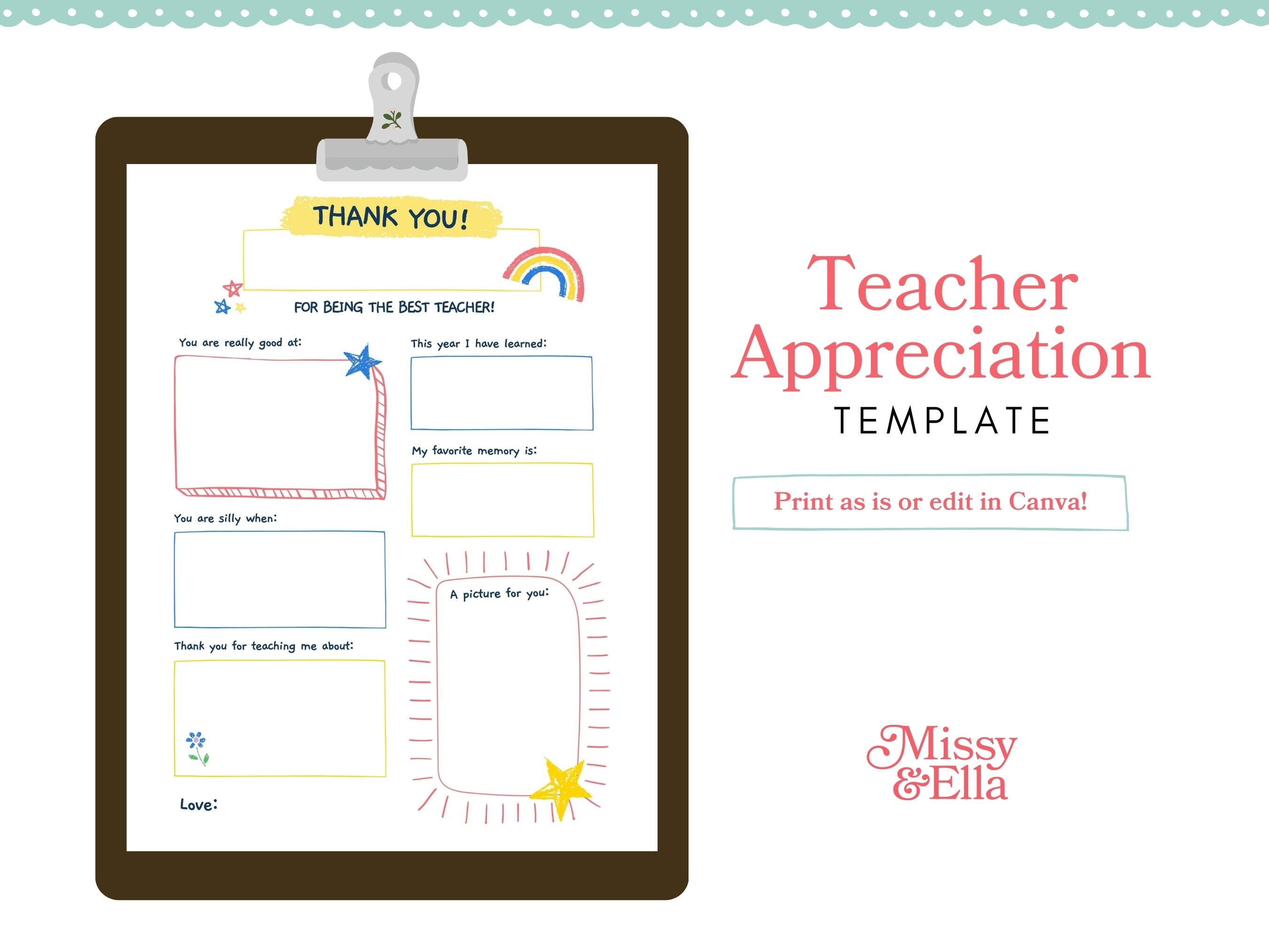 Teacher Appreciation Gift, Teacher Appreciation Week, All About Teacher ...