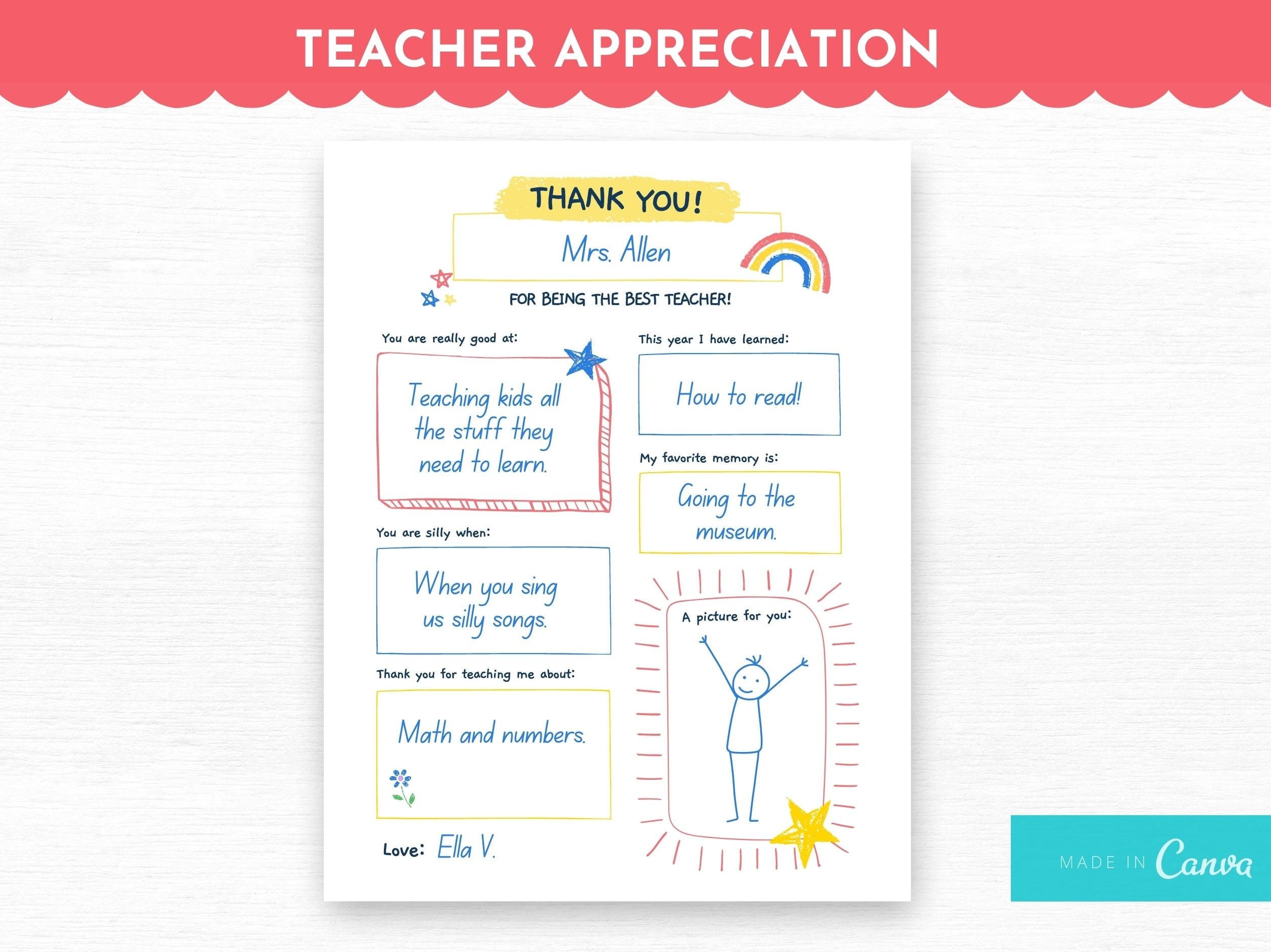 Teacher Appreciation Gift, Teacher Appreciation Week, All About Teacher ...
