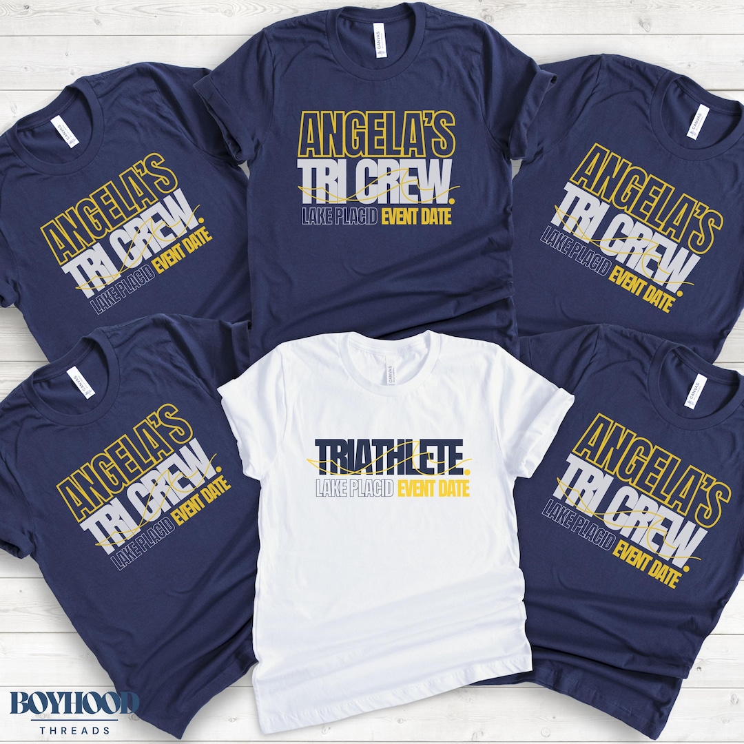 Custom Triathlon Support Crew Shirts for Family | Matching Race Day ...