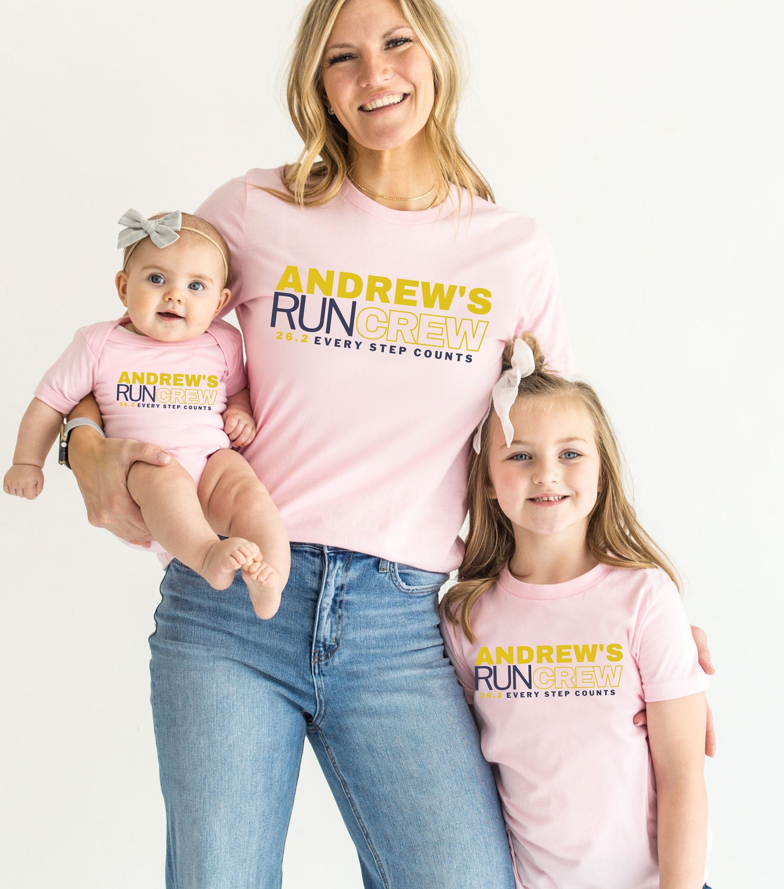 Custom Running Crew T-shirt, Family Matching Shirts, Group Spectator ...