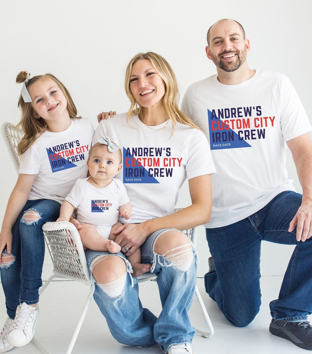 Custom Name Triathlon Support Crew Shirt, Family Matching Triathlon Top ...