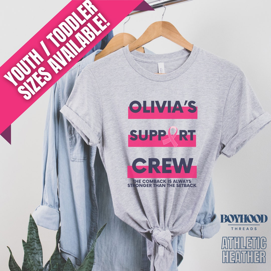 Breast Cancer Support Crew Shirt, Cancer Awareness T-shirt, Group ...