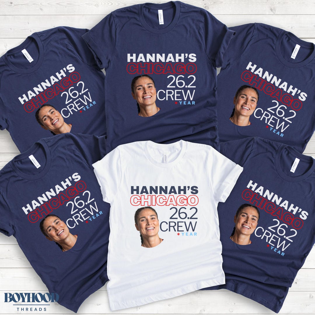 Chicago Support Crew Shirt With Custom Name & Runner’s Face ...