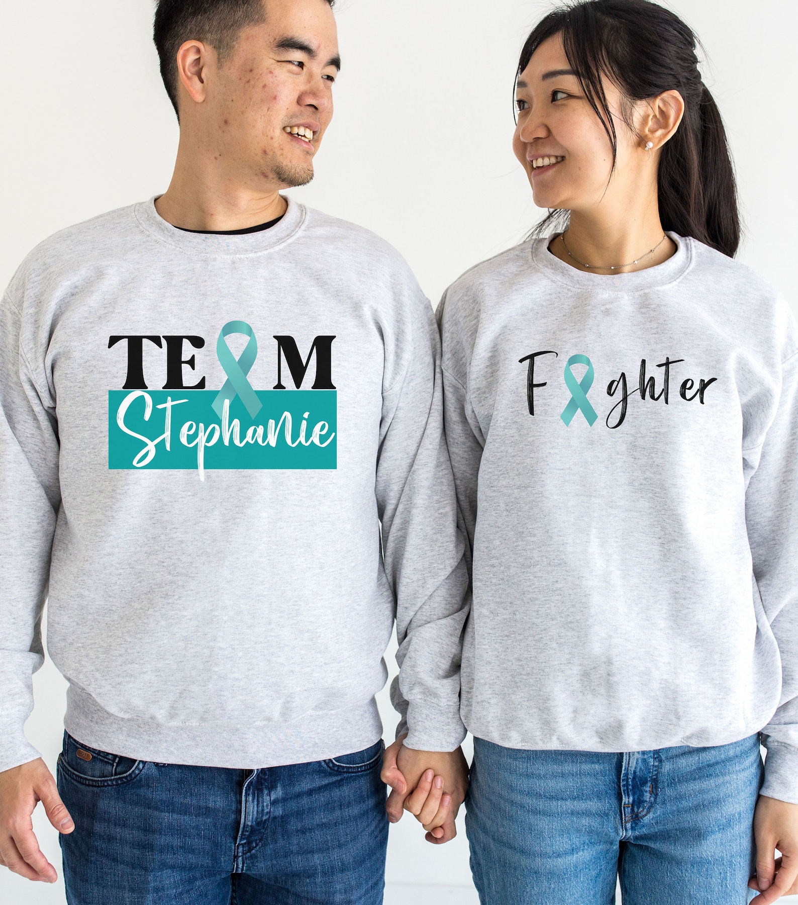 Custom Ovarian Cancer Walk Team Sweatshirt Ovarian Cancer - Etsy