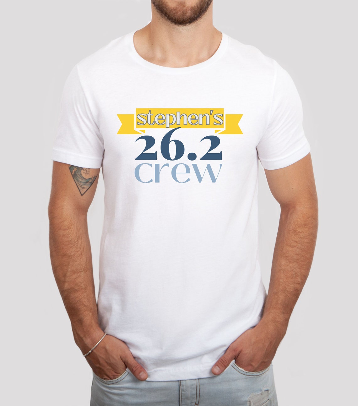 Custom Name Marathon Support Crew Shirt, Group Spectator Matching ...