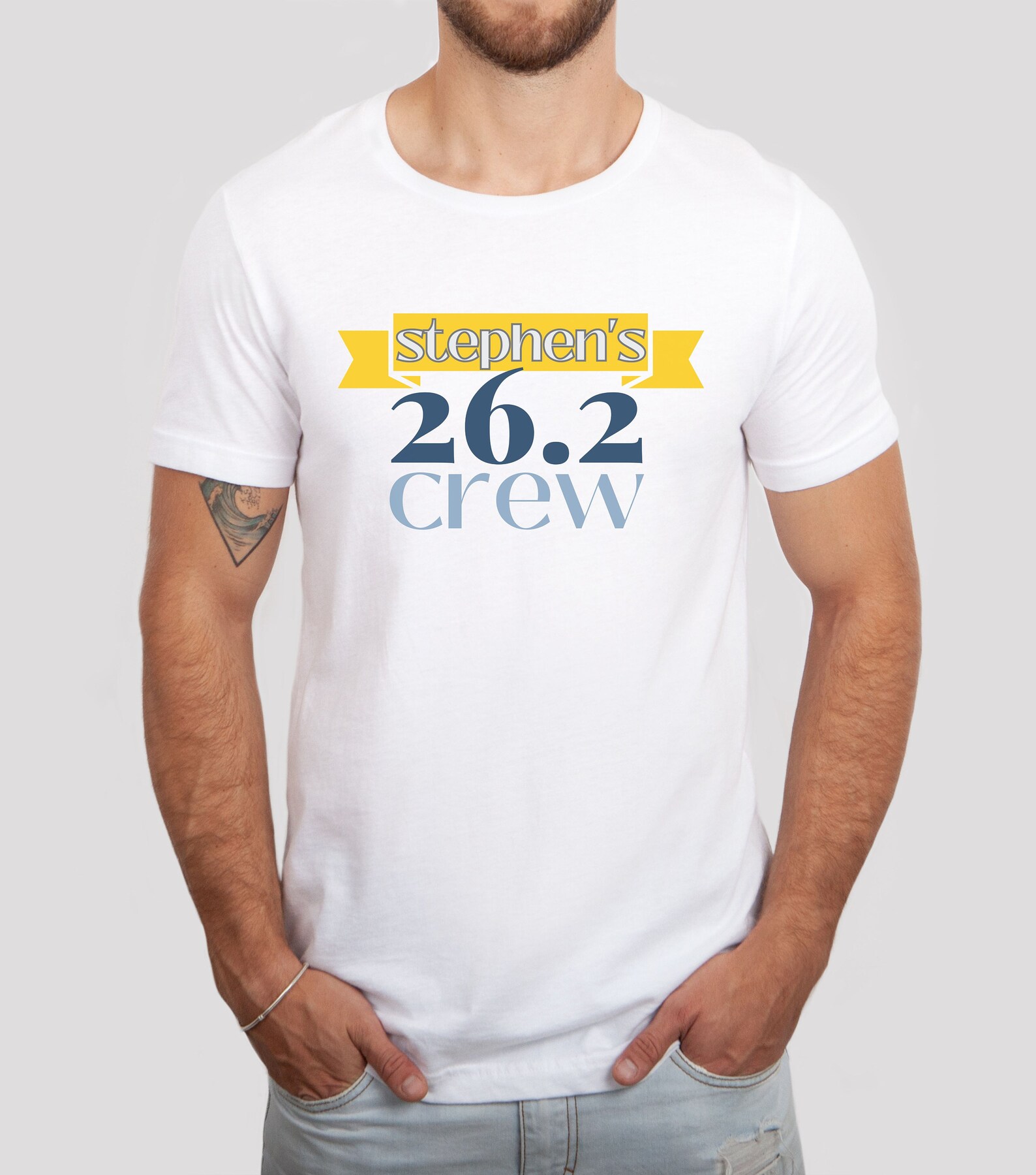 Custom Name Marathon Support Crew Shirt, Group Spectator Matching ...