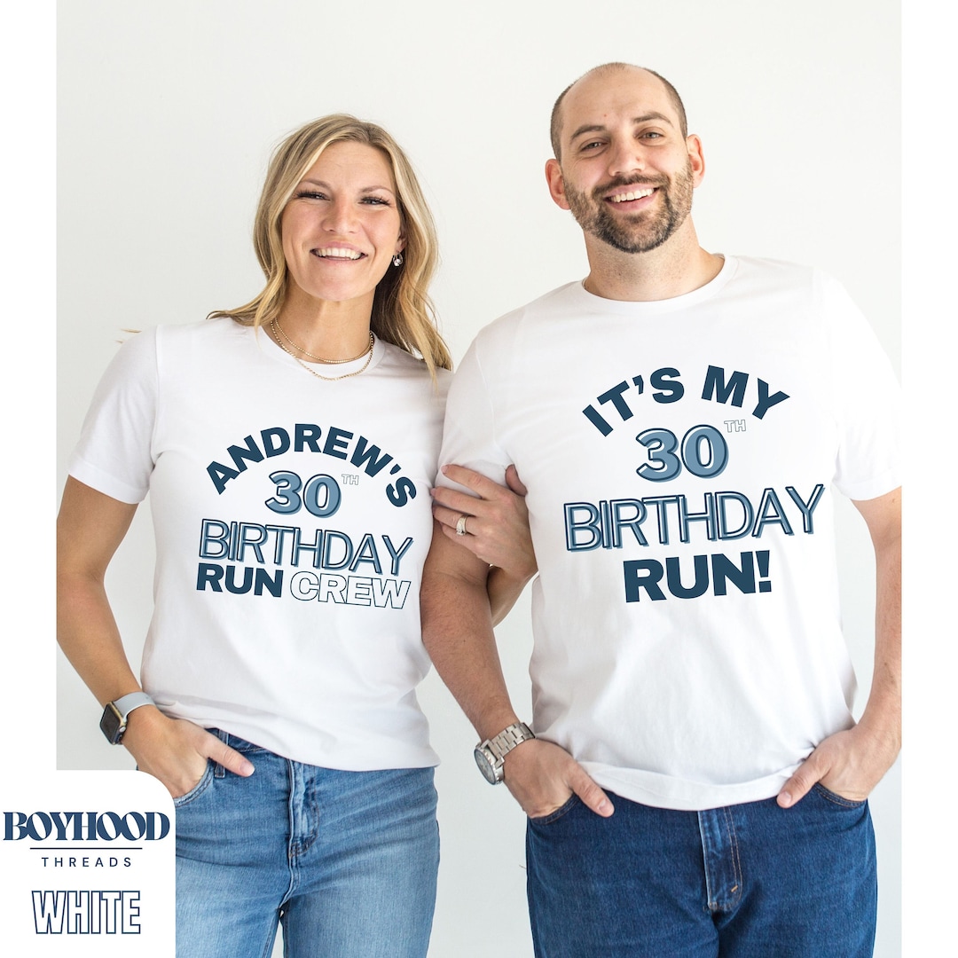 BIRTHDAY RUN CREW T-shirt, Gift for Runner, Group Run Bday Shirt, Team ...