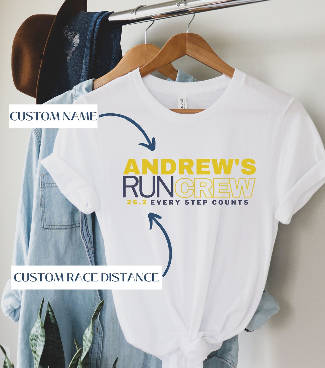 Custom Running Crew T-shirt, Family Matching Shirts, Group Spectator ...