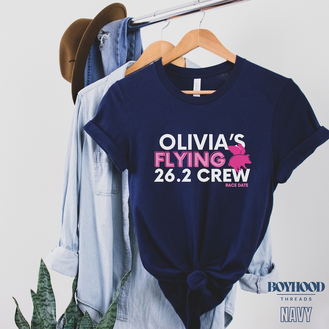 CUSTOM NAME Flying Pig Crew Shirt, Family Matching Support Squad T ...