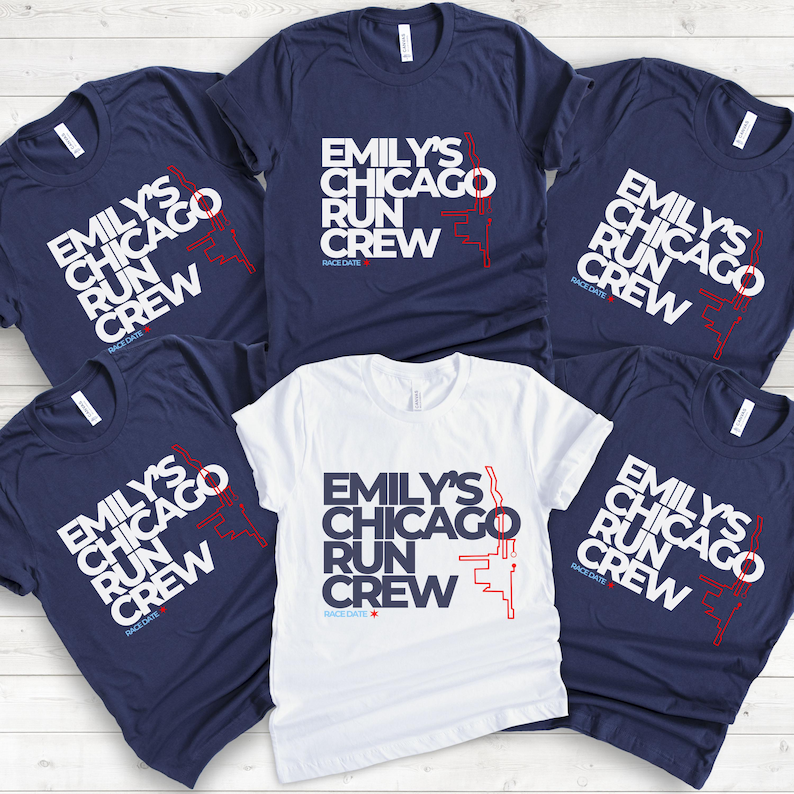 Personalized Chicago 26.2 Running Crew T-shirt, Team Matching Marathon ...
