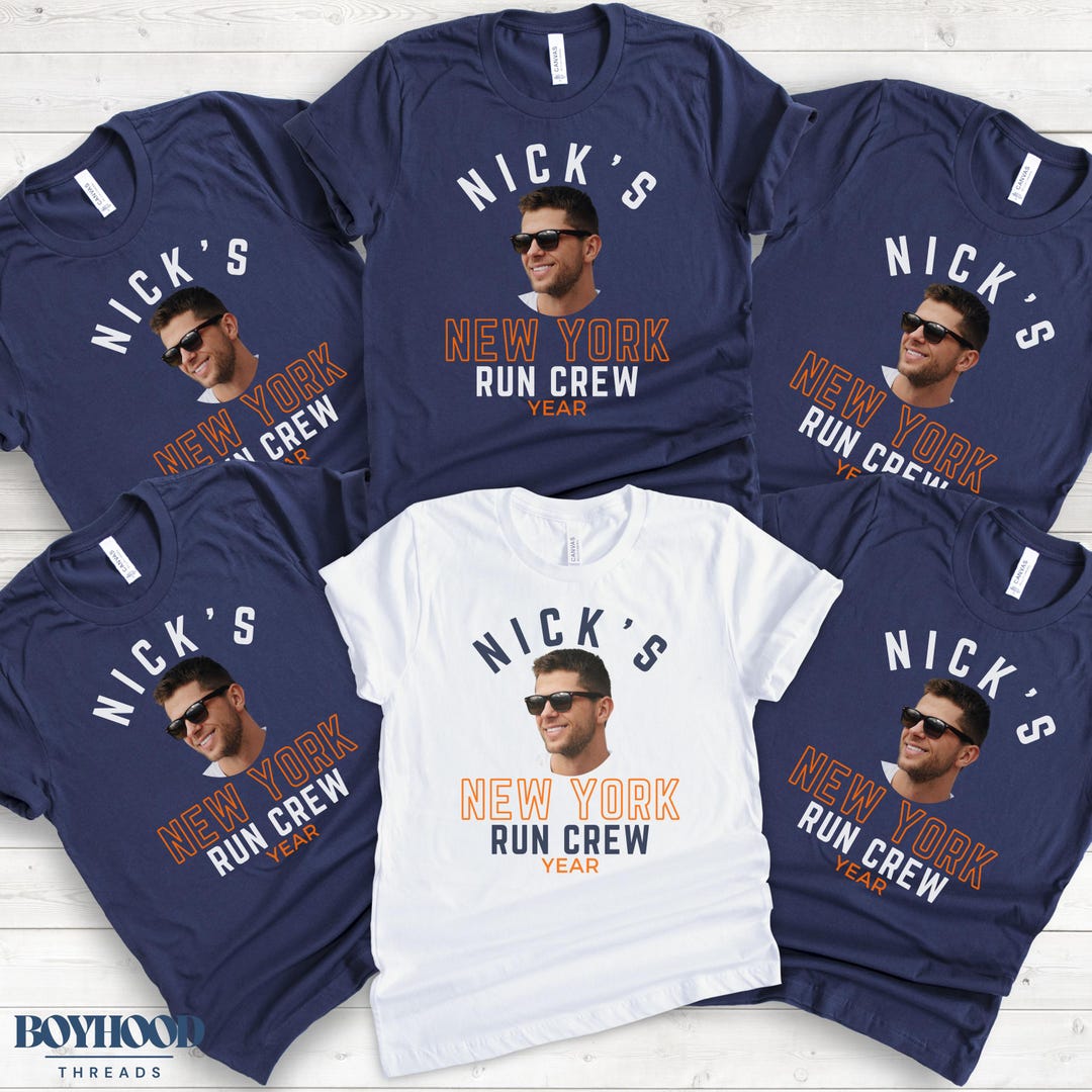 Custom New York Support Crew Shirt With Runner Face, NYC 26.2 Family ...