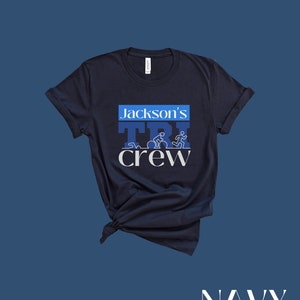 Custom Name Triathlon Support Crew Shirt, Family Matching Cheer Squad ...