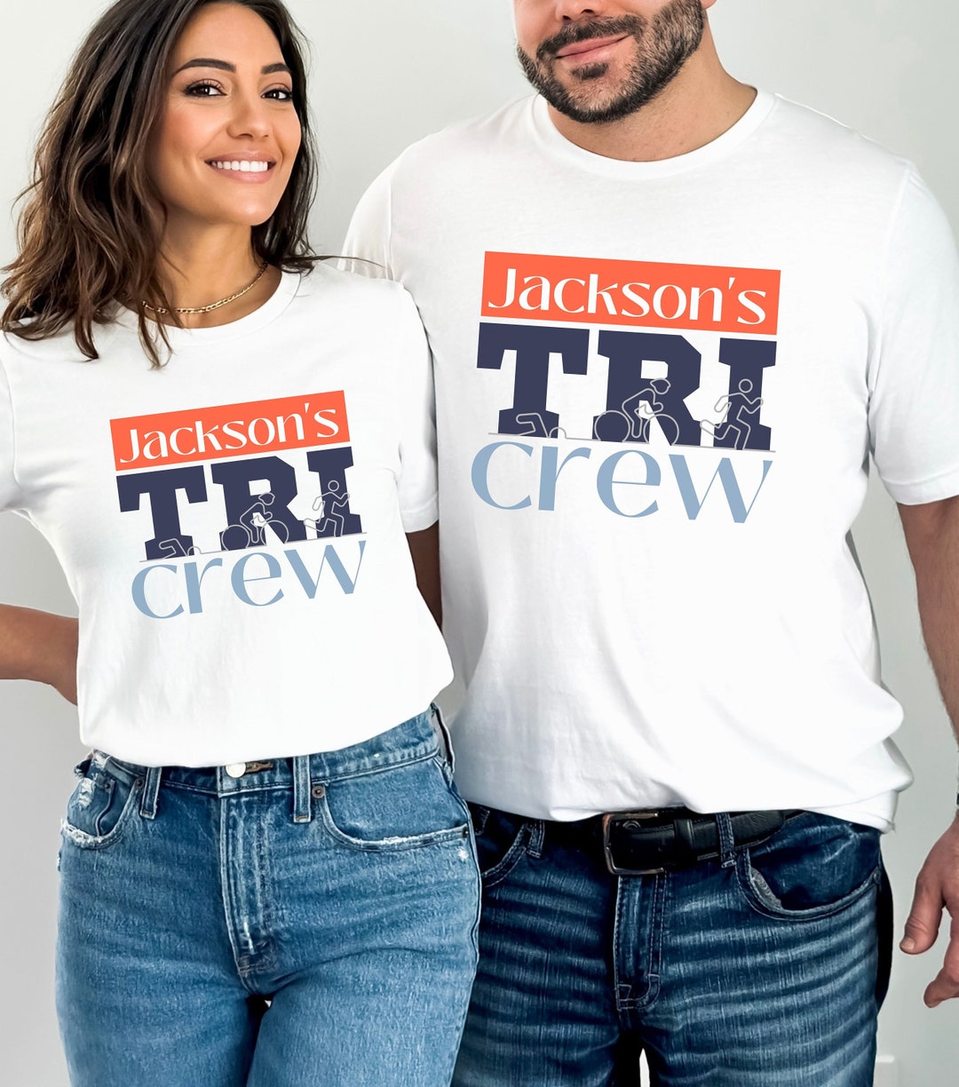 Custom Name Triathlon Support Crew Shirt, Family Matching Cheer Squad ...