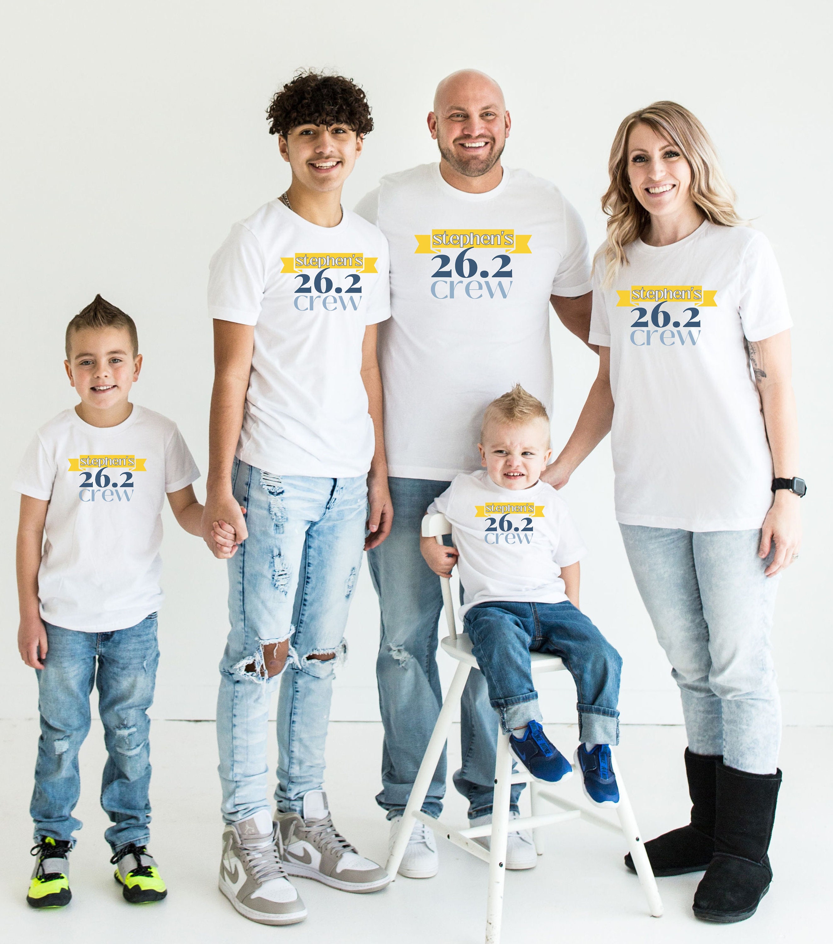 Custom Name Marathon Support Crew Shirt Family Matching Cheer - Etsy