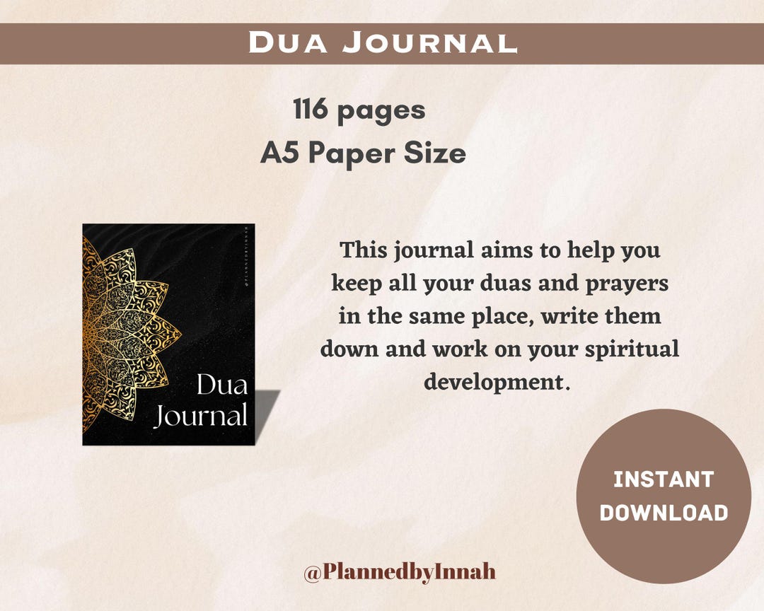 Dua Journal, the 99 Names of Allah, Spiritual Development, Islamic ...