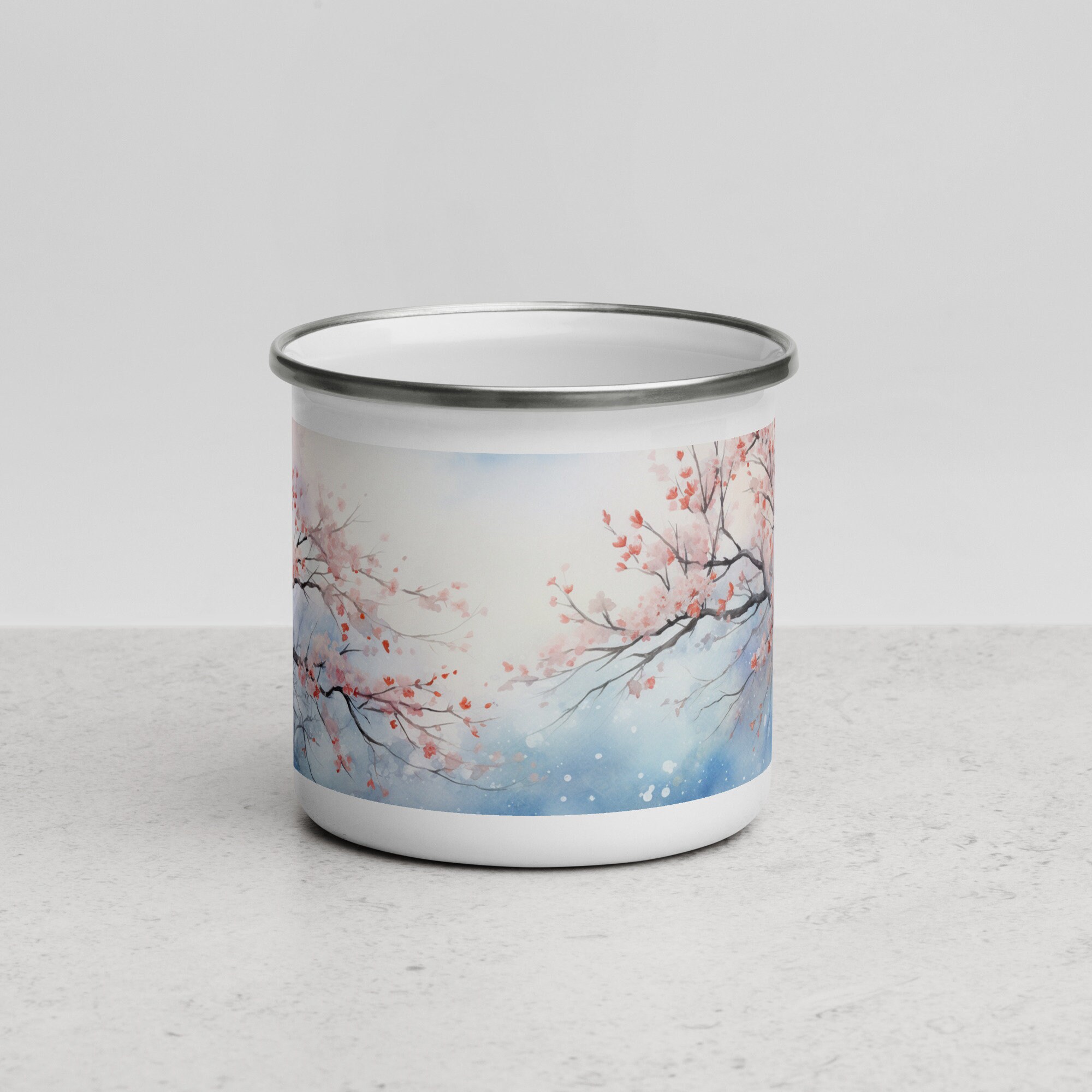Metal Enamel Mug, Original Art, Unique Coffee Mugs, Fancy Coffee Mugs ...