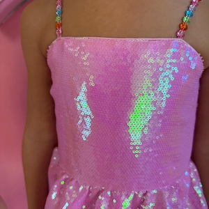 RESTOCKED!! Girls Pink Sequin Party Dress, Girls Birthday Dress, Girls ...