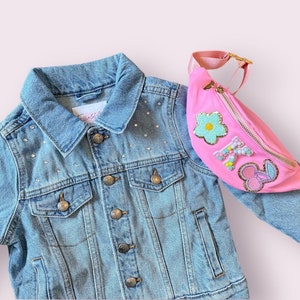 Personalized Girls Denim Jacket, Crystal Jacket, Name Jacket, Custom ...