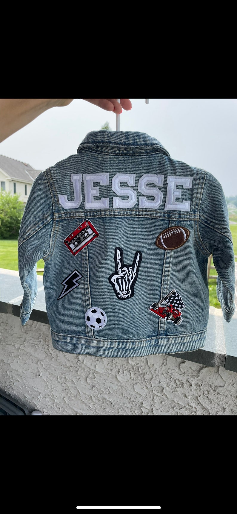 Boys Personalized Denim Patch Jacket, Boys Jacket, Boys Birthday Gift ...