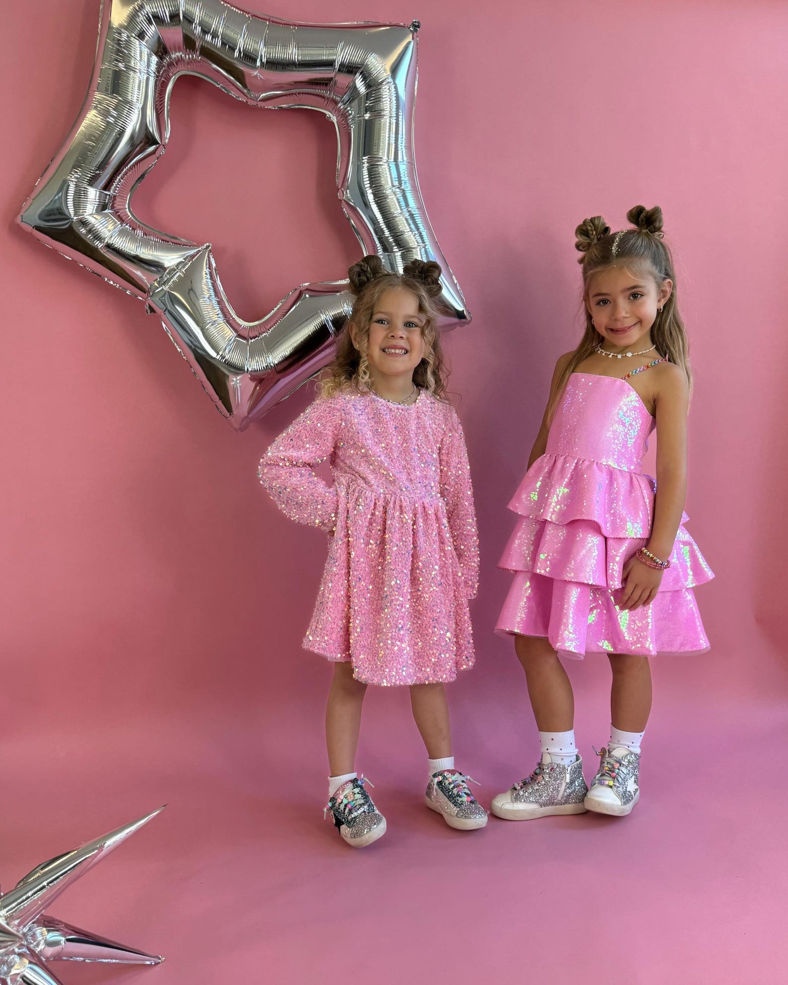 RESTOCKED!! Girls Pink Sequin Party Dress, Girls Birthday Dress, Girls ...