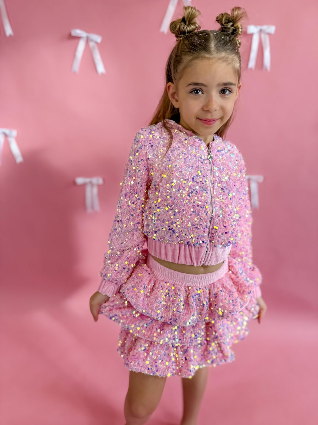 Girls Two Piece Set,sparkly Girls Dress,girls Birthday Outfit,trendy ...