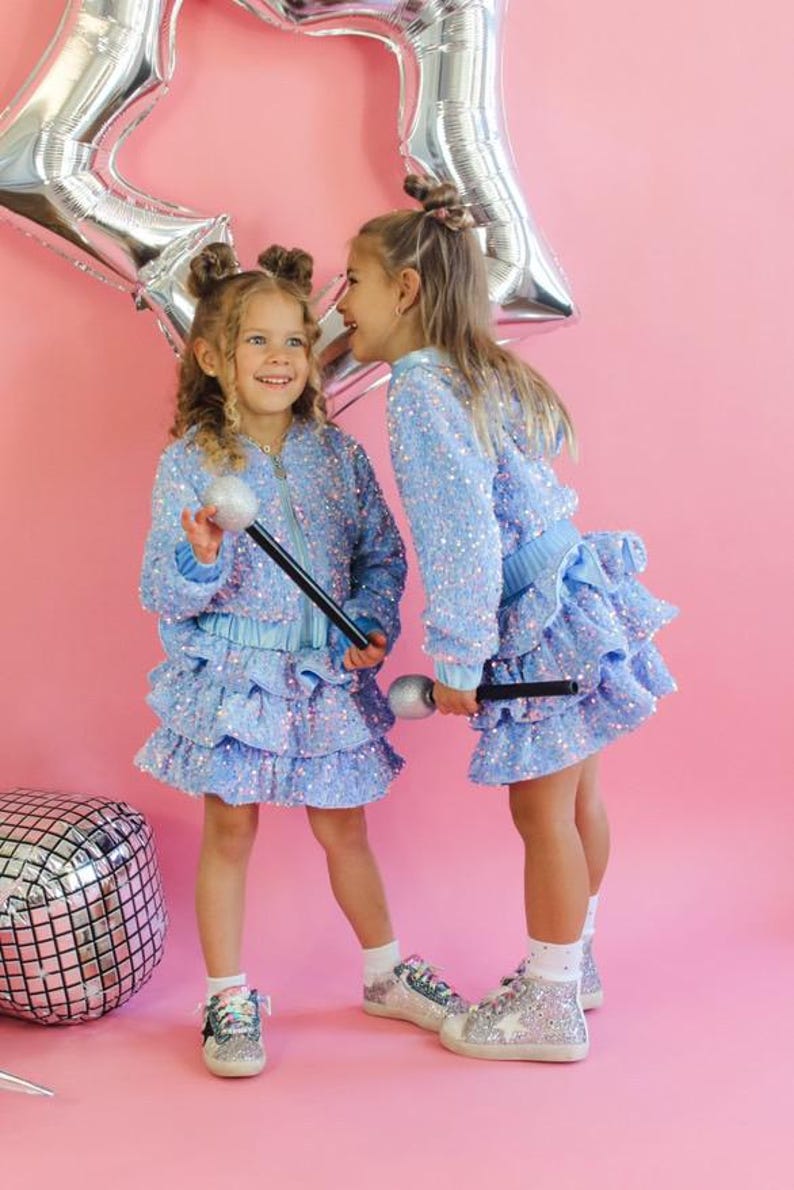 RESTOCK! Girls Two Piece Set,sparkly Girls Dress,girls Birthday Outfit ...