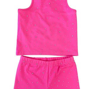 Girls Athletic Set, Girls Summer Set, Girls Pink Set, Girls Gem Set - Etsy