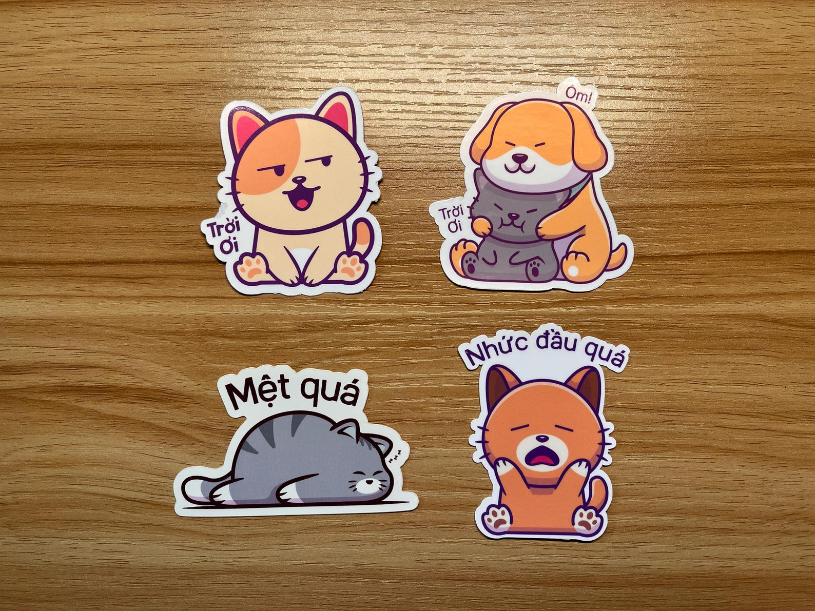 Vietnamese Funny Cat Sticker Pack|vietnamese Humor Sticker|funny ...