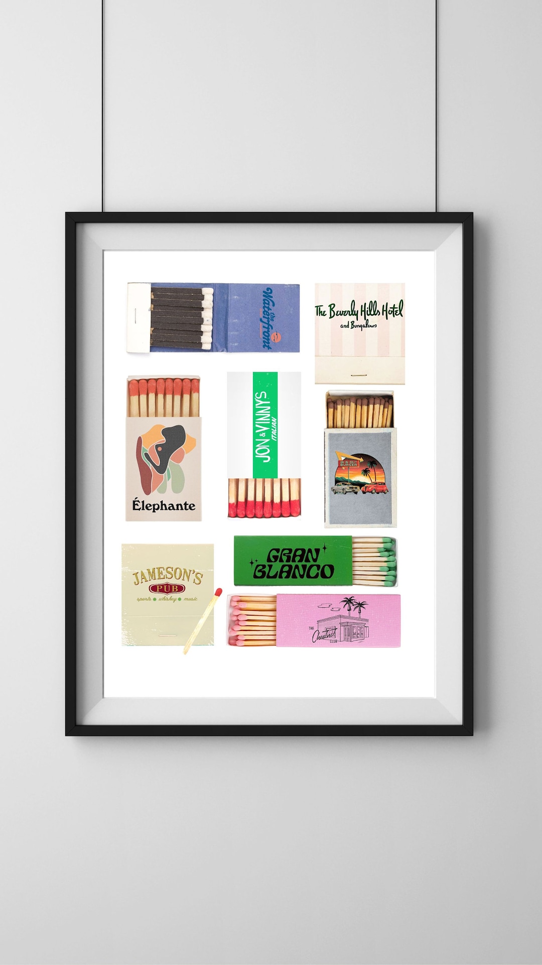 Personalized Matchbox Print, Illustration - Los Angeles - Etsy