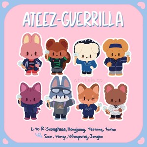 ATEEZ Sticker Vinyl Waterproof K-pop HOLOGRAPHIC - Etsy