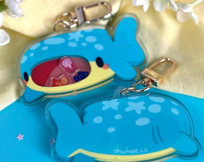 Whale Shark Acrylic Shaker Keychain - Etsy