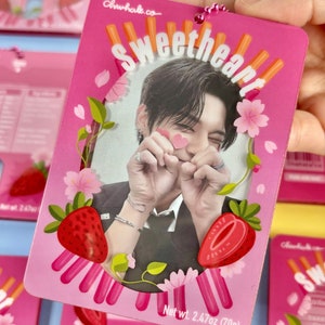 Strawberry Sakura Photocard Acrylic PC Holder Kpop - Etsy