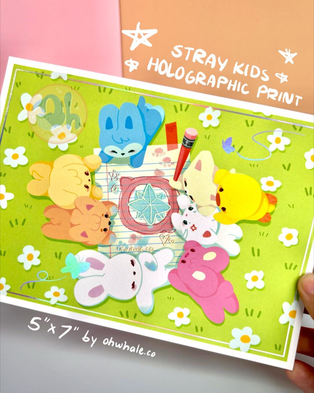 Stray Kids SKZOO Doodle Holographic Mini Print - Etsy