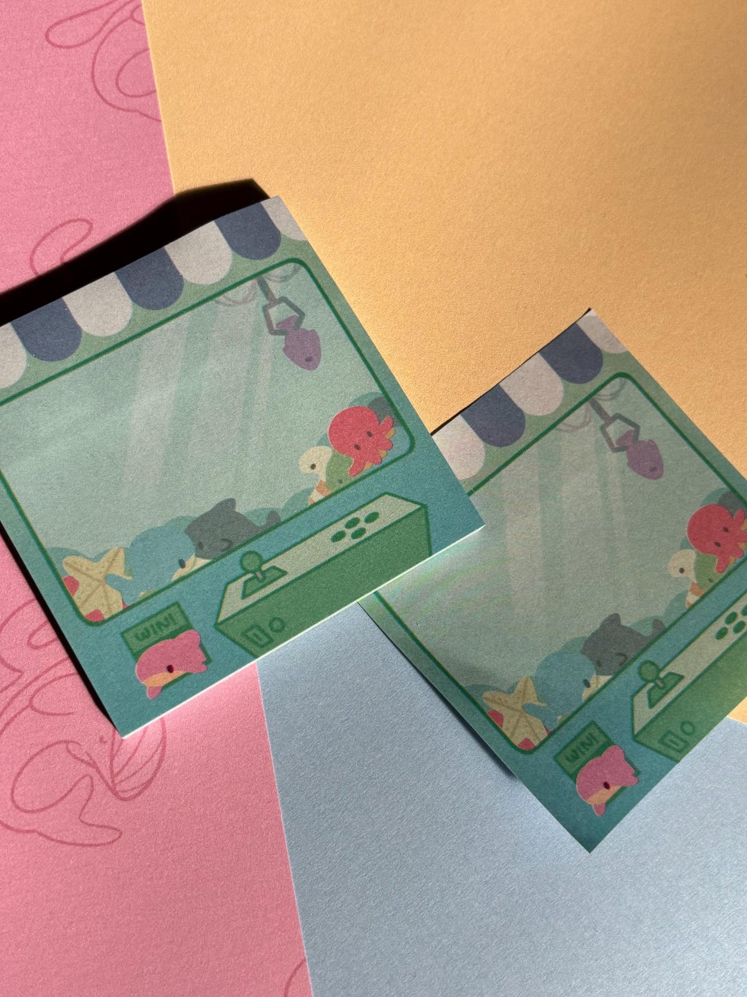 Claw Machine Sea Creature Notepad Sticky Notes - Etsy
