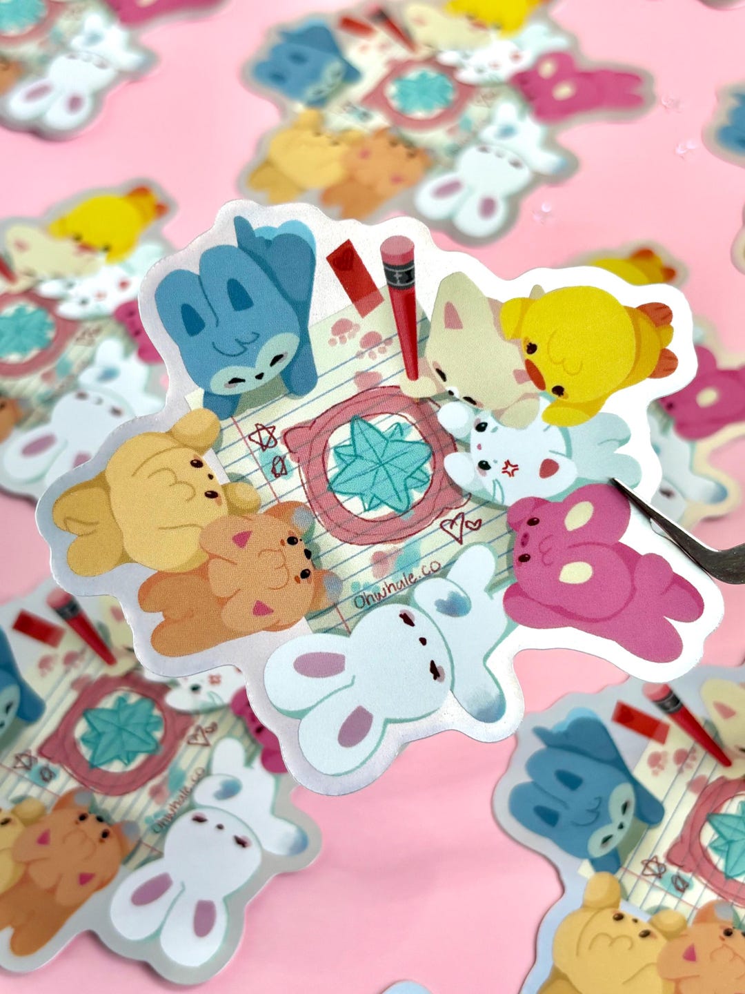 SKZOO DOODLE Stray Kids Paper Doodle Matte Holographic Sticker - Etsy