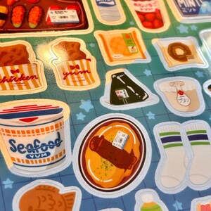 Konbini Japanese A5 Sticker Sheet - Etsy