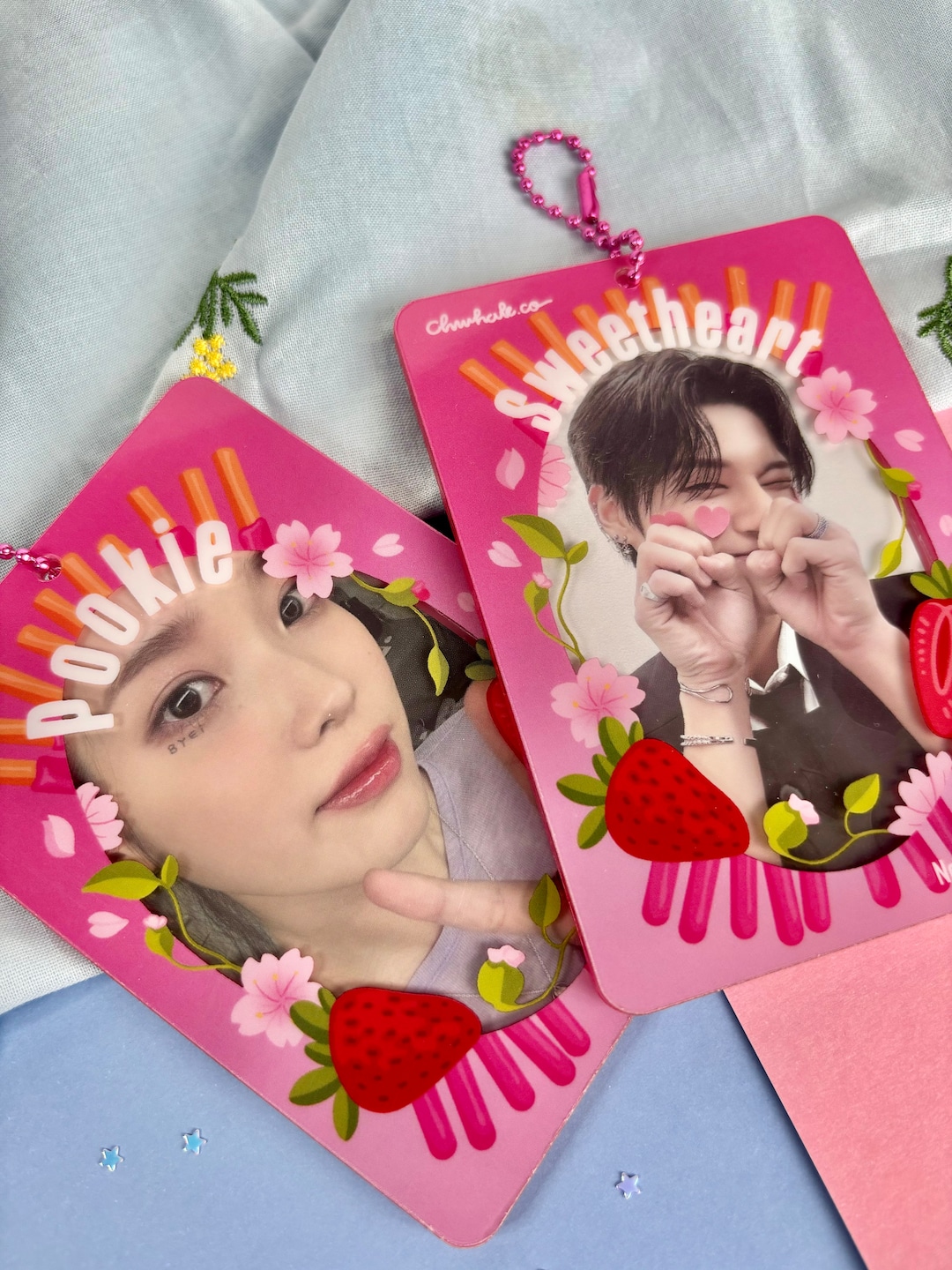 Strawberry Sakura Photocard Acrylic PC Holder Kpop - Etsy